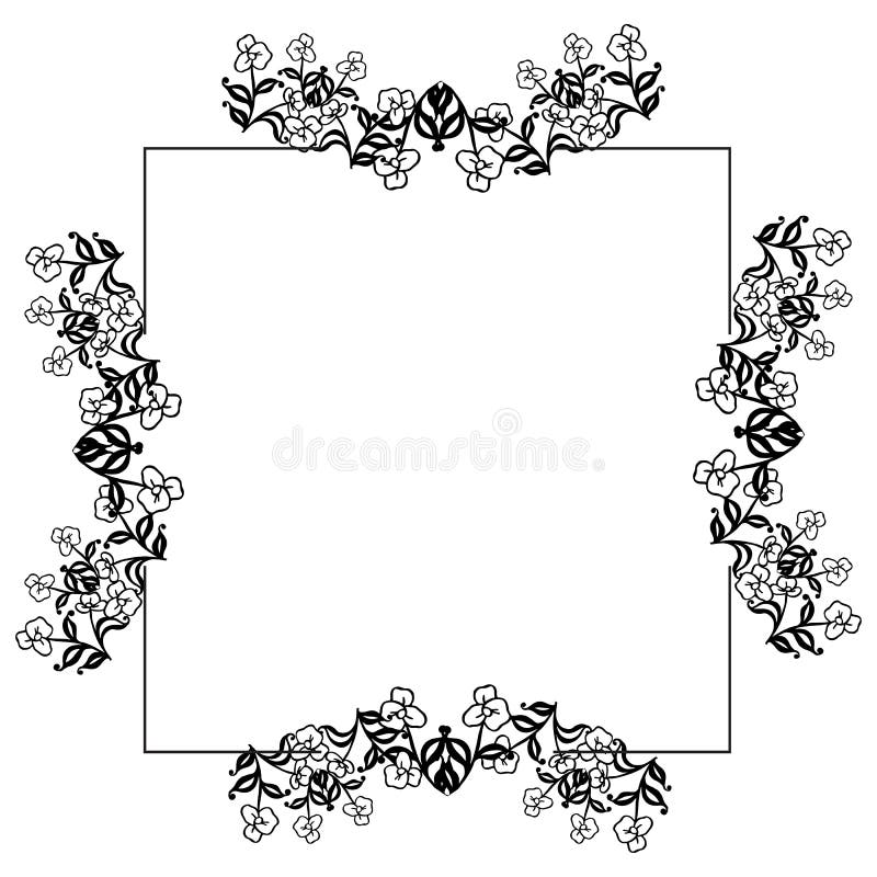 Vector Illustration Various Shape of Card with Modern Flower Frame ...