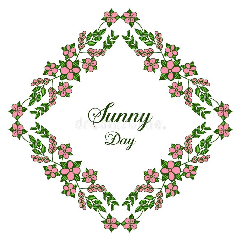 Vector Illustration Various Shape Flower Frame for Banner Sunny Day ...
