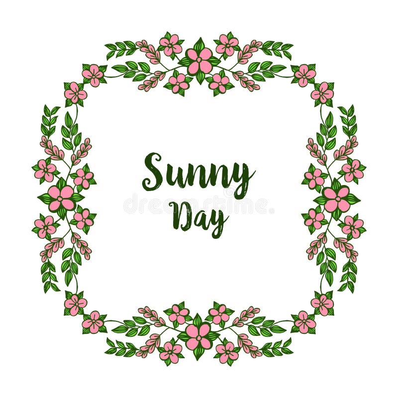 Vector Illustration Various Shape Flower Frame for Banner Sunny Day ...