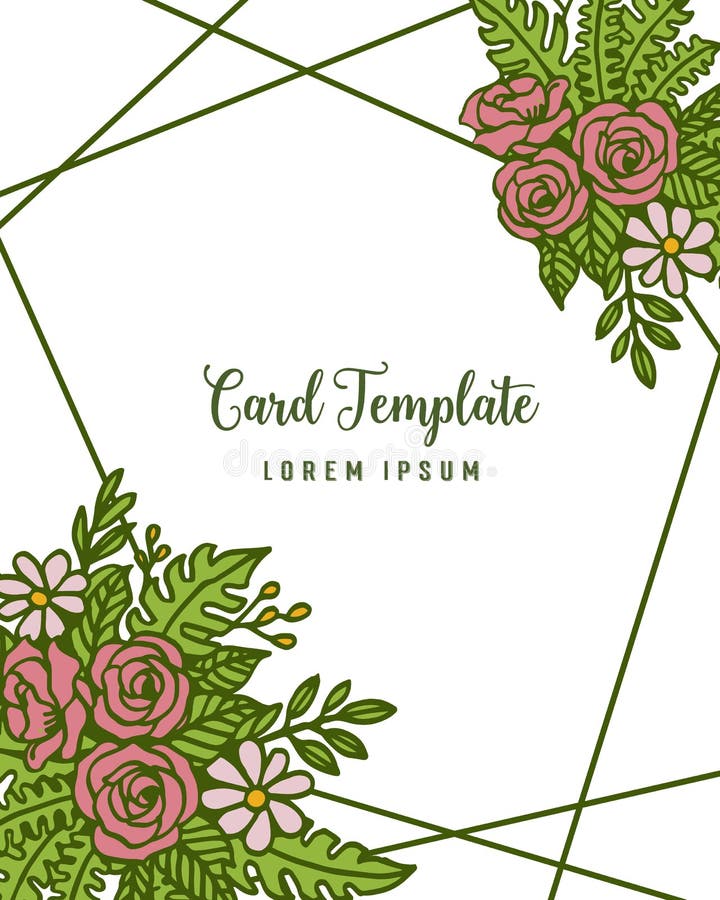 Vector Illustration Various Shape Rose Flower Frame for Lettering of ...