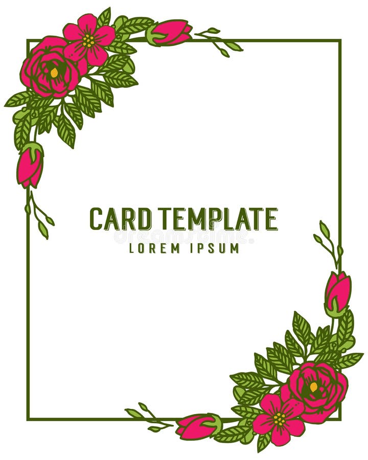 Vector Illustration Various Style Flower Frame for Invitation Card ...