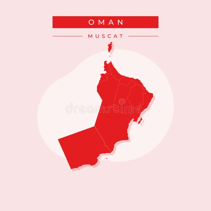 Vector Illustration Vector of Oman Map Asia Stock Vector - Illustration ...