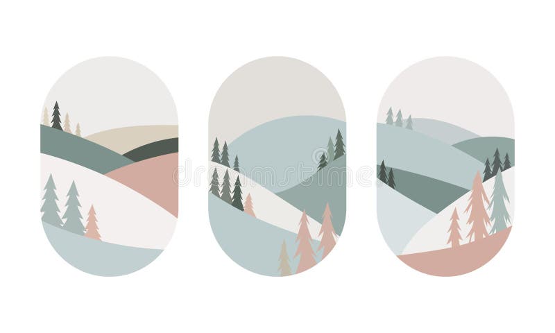 Vector Illustration. Vertical Oval Illustration with Smooth Lines Stock ...