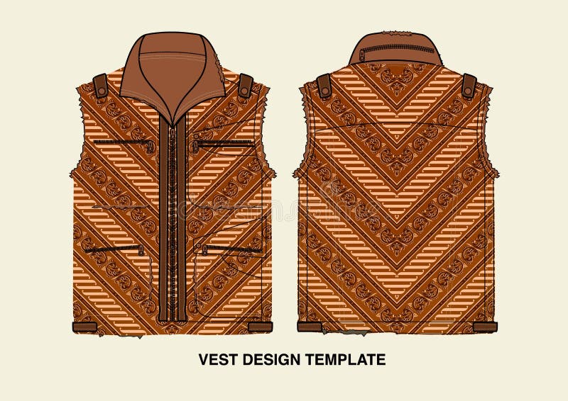 Vector Illustration Vest Design Stock Vector - Illustration of clothing ...