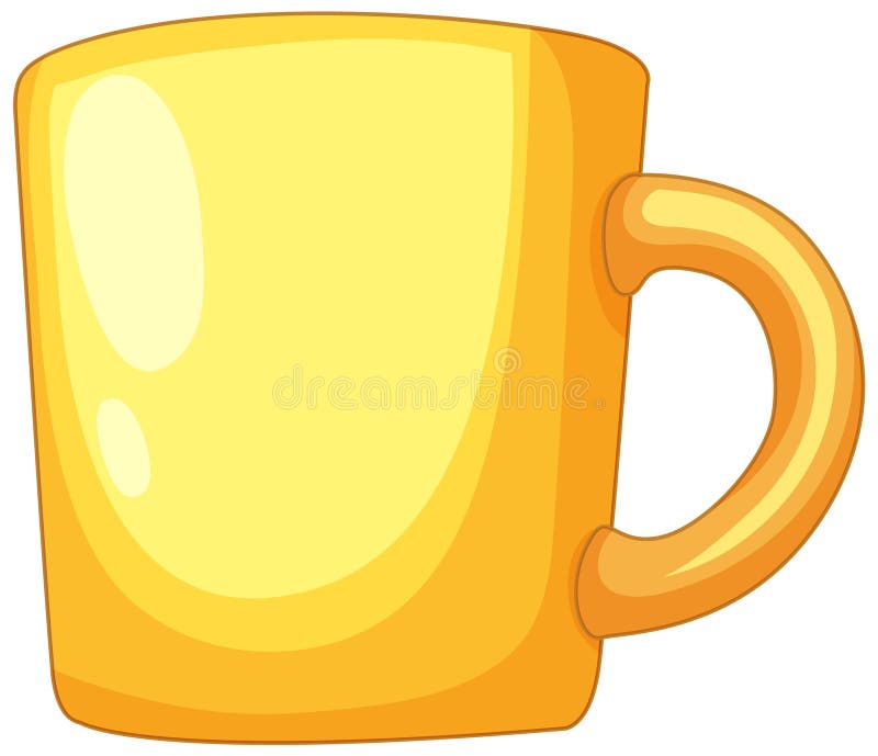 Vector Illustration of a Vibrant Yellow Coffee Mug Stock Vector ...