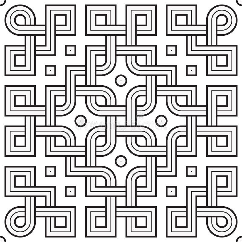 Viking Seamless Pattern - Engraved Gold - Rings -Square Edges Stock ...