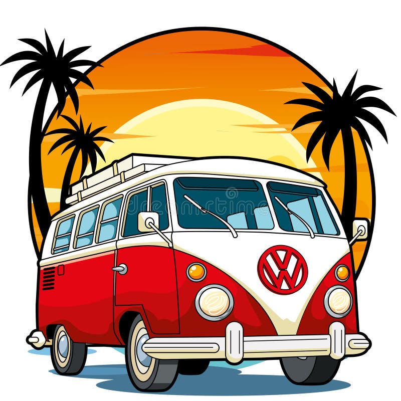 Cartoon Van Driving Sunset Stock Illustrations – 121 Cartoon Van ...