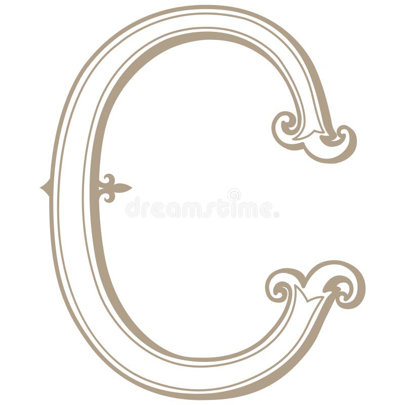 Vector Illustration of Vintage Letter Stock Illustration - Illustration ...