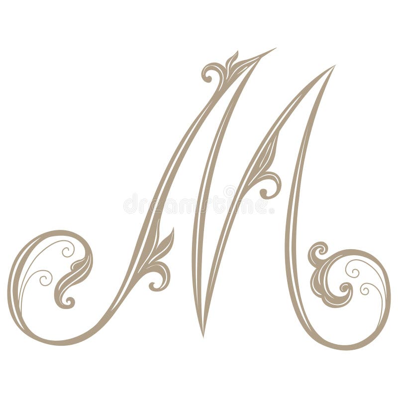 Vector Illustration of Vintage Letter and Monogram Stock Illustration ...