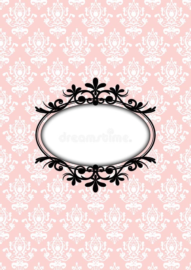 Vintage pink frame stock vector. Illustration of luxury - 30058185