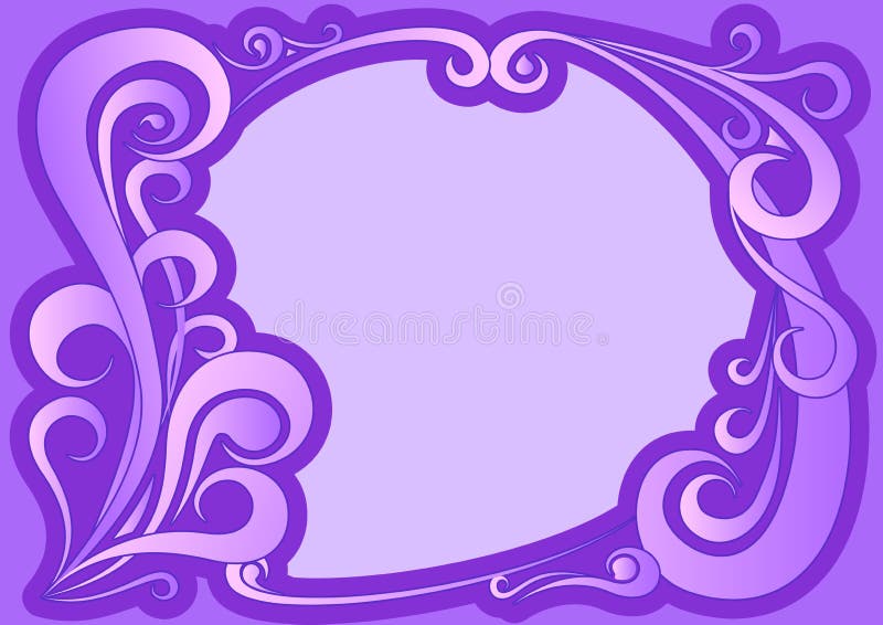 Vector Illustration of Vintage Violet Frame Stock Vector - Illustration ...