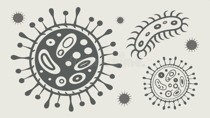Virus Cell Illustration, Microbiology Design Vector Design Generative ...