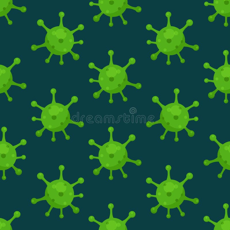Vector Illustration of the Virus Pattern. Bacteria Isolated Seamless ...