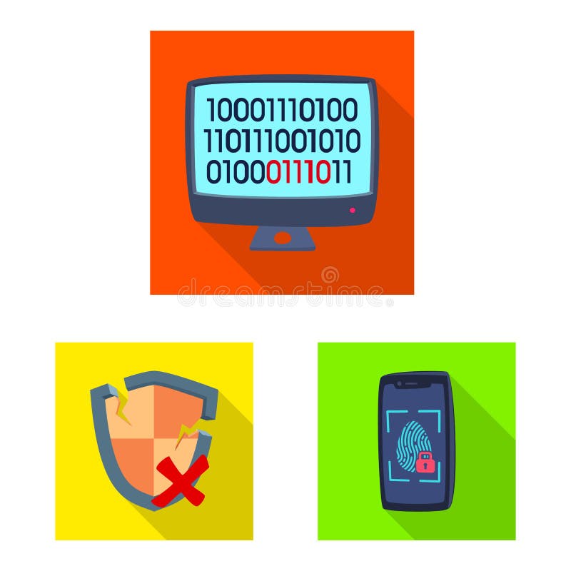 Vector Design of Virus and Secure Logo. Collection of Virus and Cyber ...