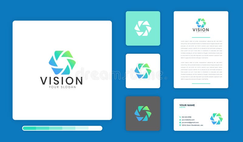 Illustration of Vision Logo Design Stock Vector - Illustration of ...