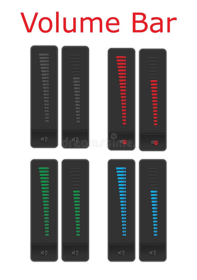 Vector Illustration of a Volume Bar Stock Vector - Illustration of sign ...