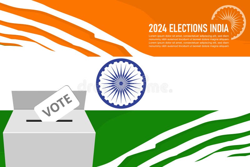 Vector Illustration of Vote India Concept with Indian Flag Stock ...