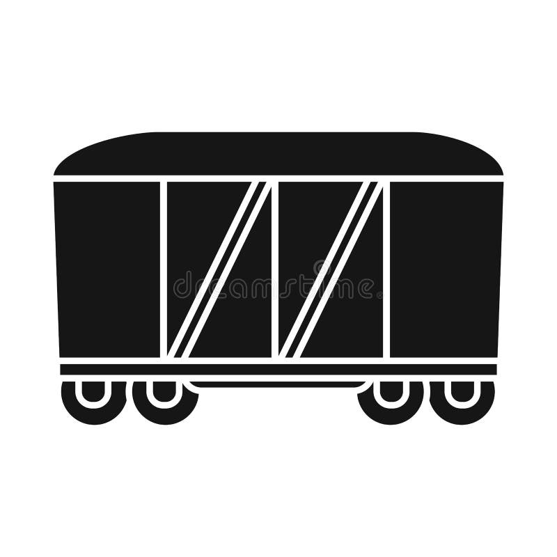 Boxcar of a cargo train stock illustration. Illustration of railroad ...