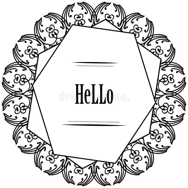 Vector Illustration Wallpaper Wreath Frame for Decoration of Poster ...