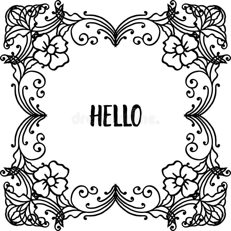 Vector Illustration Wallpaper Wreath Frame for Decoration of Poster ...