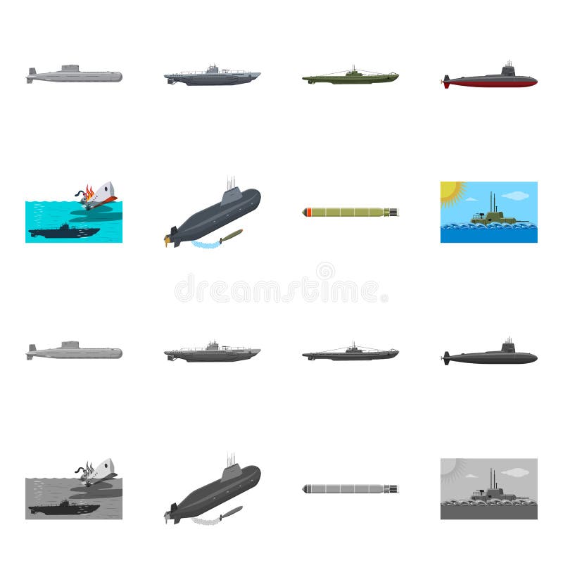 Vector Design of War and Ship Symbol. Set of War and Fleet Stock Symbol ...