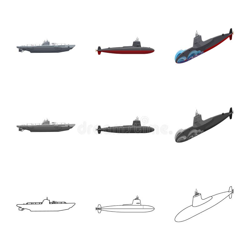 Vector Design of War and Ship Icon. Set of War and Fleet Stock Symbol ...