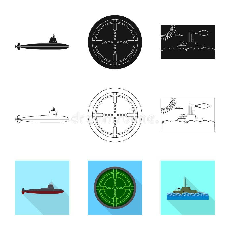 Vector Design of War and Ship Icon. Set of War and Fleet Vector Icon ...