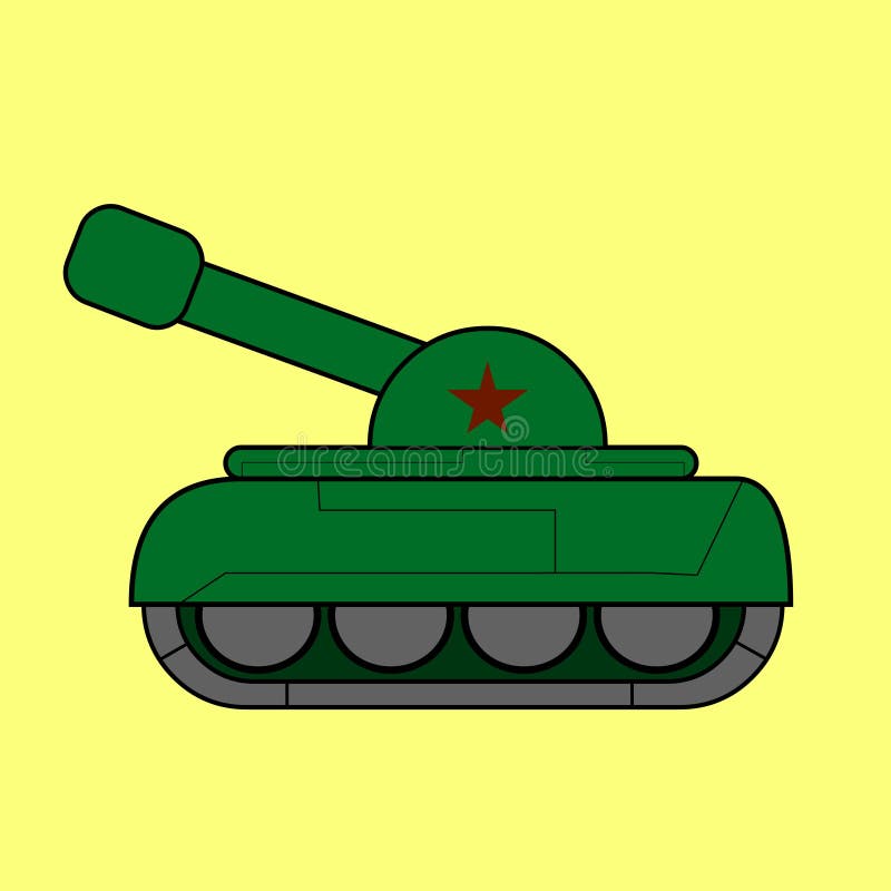 Vector Illustration of War Tank Icon for Games Stock Vector ...