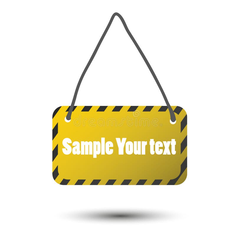 Vector Illustration of Warning Sign Stock Vector - Illustration of ...