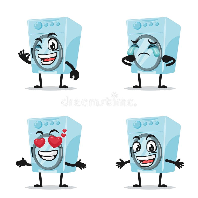 Washing Machine Cartoon Open Stock Illustrations – 114 Washing Machine ...