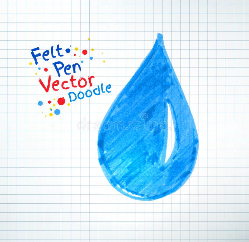 Vector Illustration of Water Drop Stock Vector - Illustration of ...