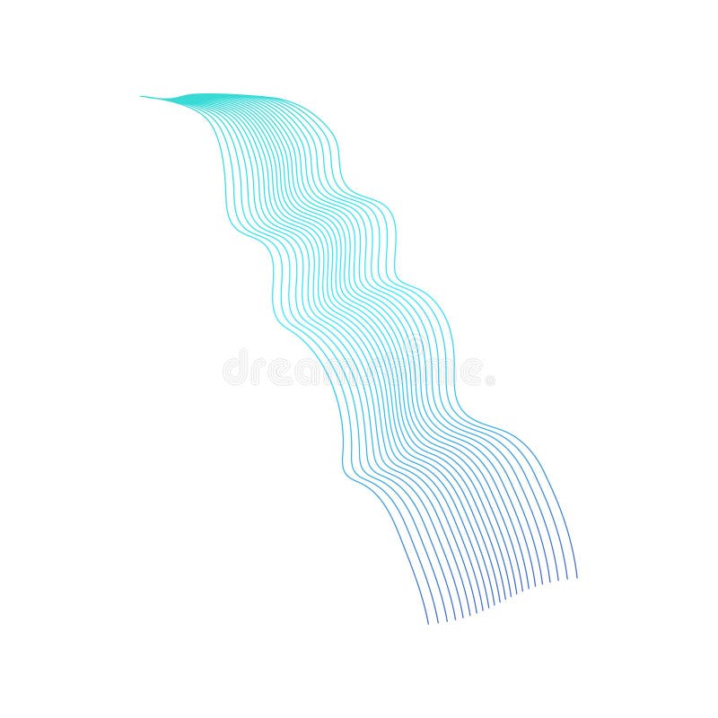 Vector Illustration of Waterfall Cascade Stock Vector - Illustration of ...