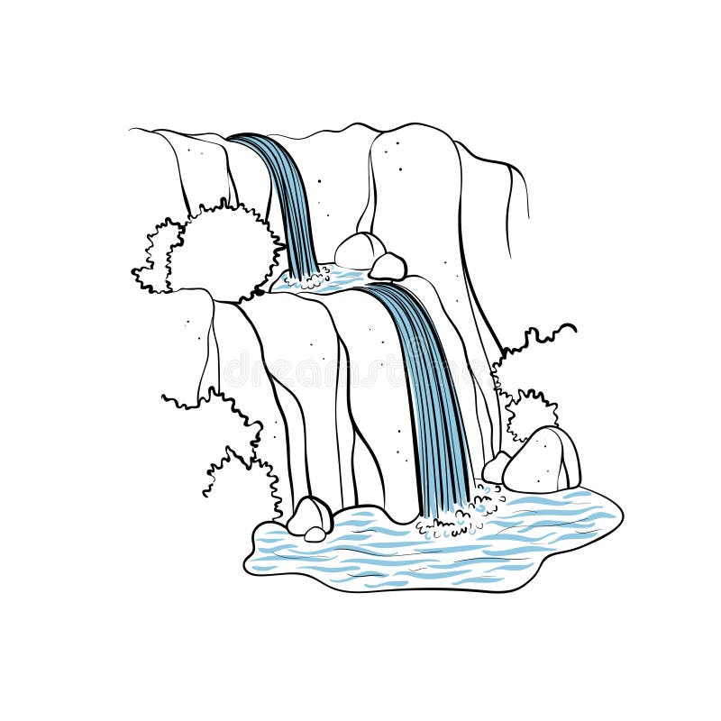 Line Drawing Waterfall Stock Illustrations – 2,488 Line Drawing ...