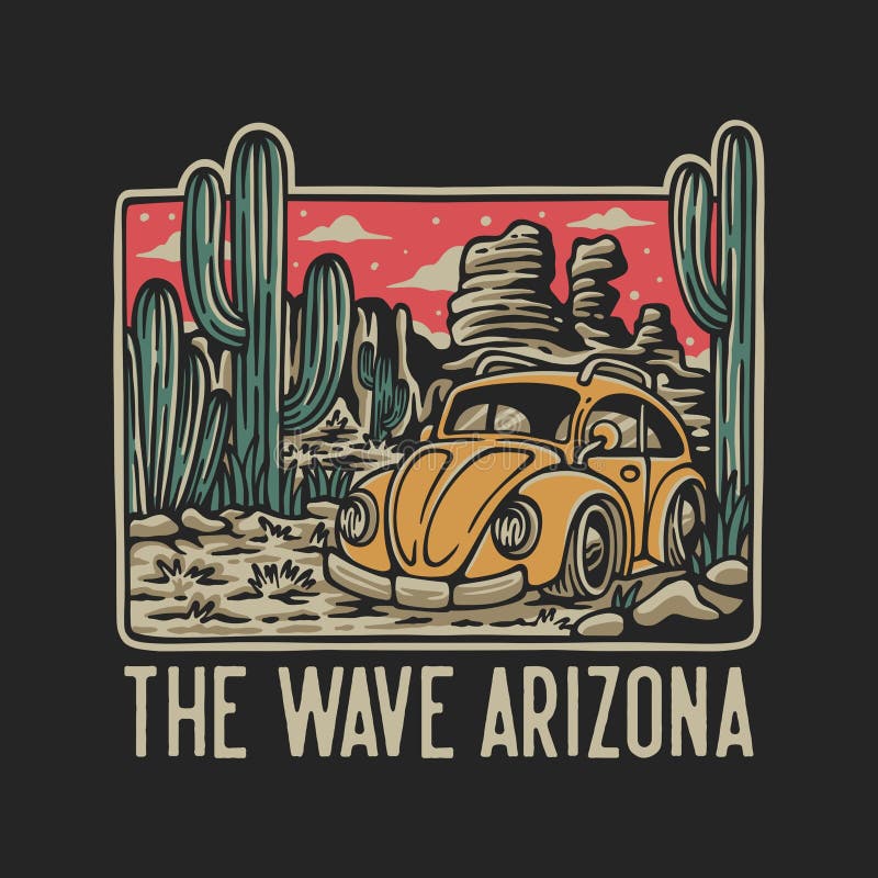 Vector Illustration the Wave Arizona for T Shirt Stock Vector ...