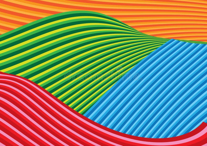 Vector Illustration of Wave Curve Background. Stock Vector ...