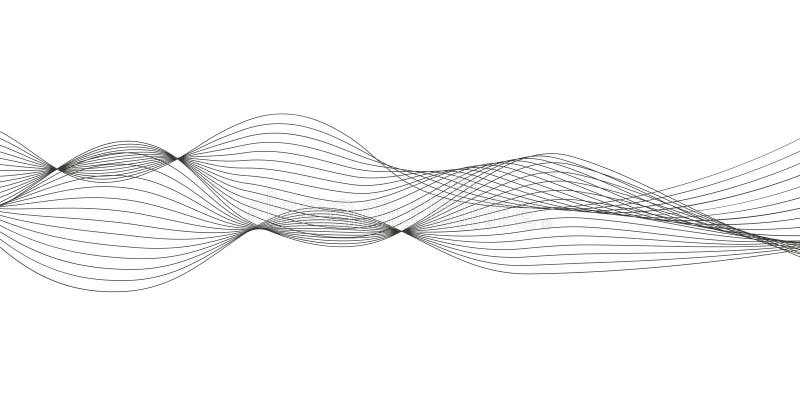 Vector Illustration of Wavy Lines. Wave with Lines Created Using Blend ...