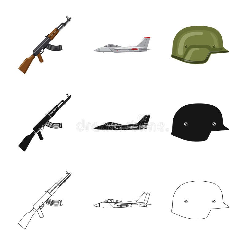 Vector Design of Weapon and Gun Icon. Set of Weapon and Army Stock ...