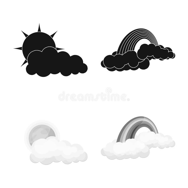 Vector Design of Weather and Climate Logo. Collection of Weather and ...