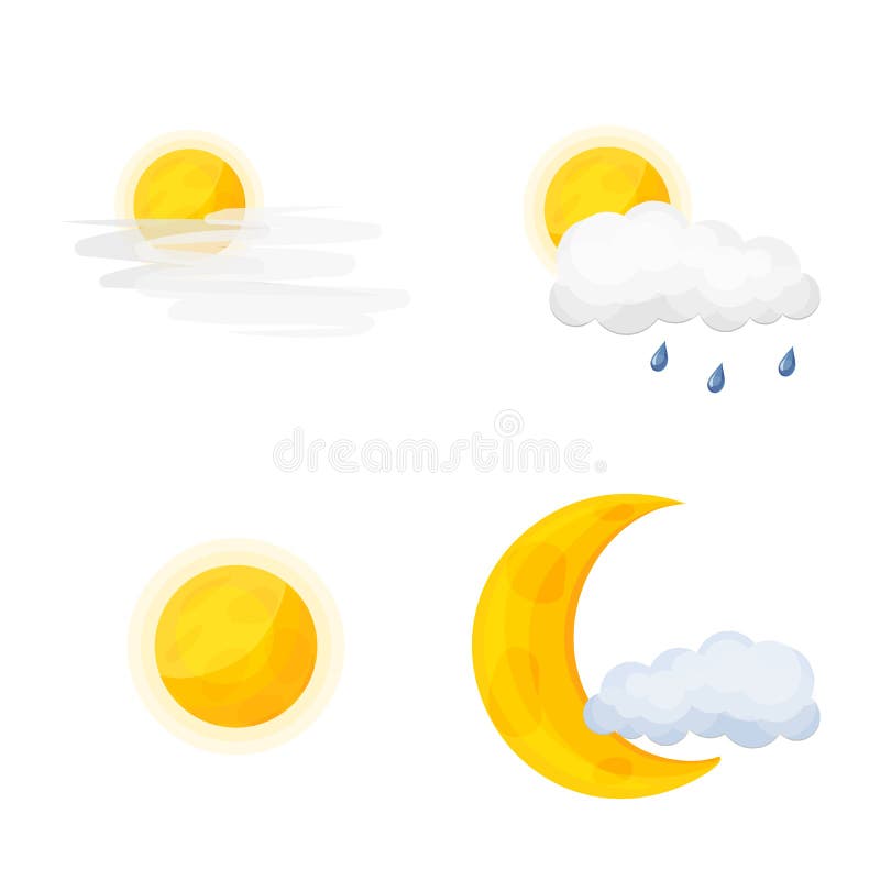 Vector Design of Weather and Climate Logo. Collection of Weather and ...