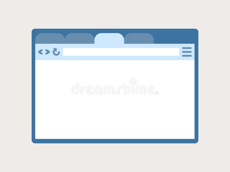 Vector Illustration of Web Browser Window, Interface. Flat Style. the ...