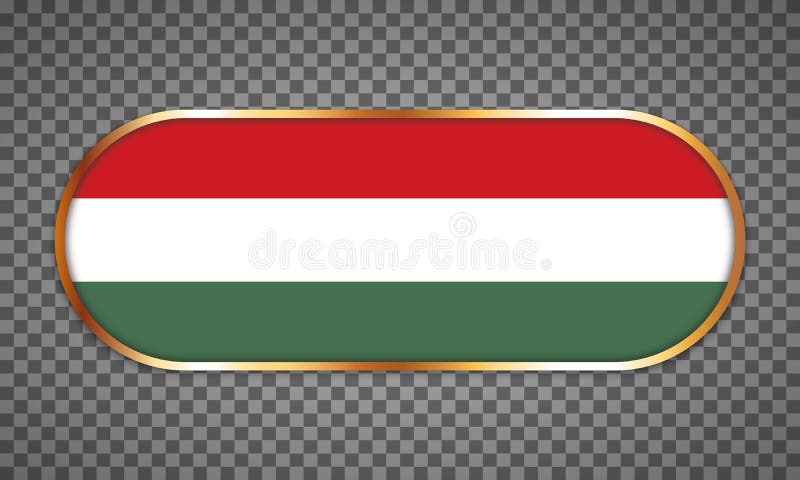 Vector Illustration of Web Button Banner with Country Flag of Hungary ...