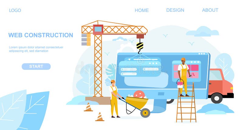 Vector Illustration of Web Construction Stock Vector - Illustration of ...