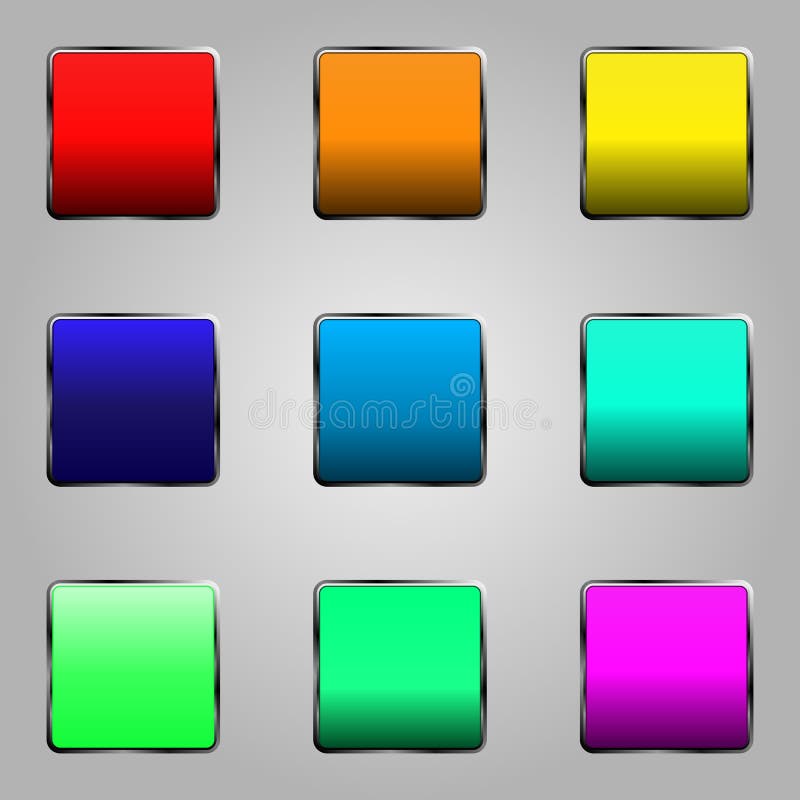Vector Illustration of Web Elements Button Set Stock Vector ...