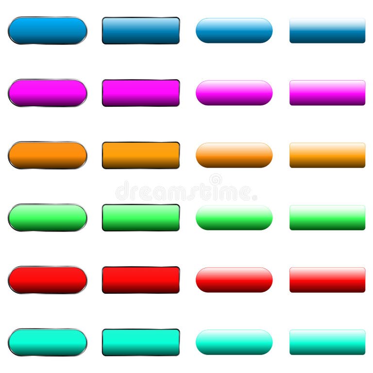 Vector Illustration of Web Elements Button Set Stock Vector - Illustration of menu, empty: 108706351
