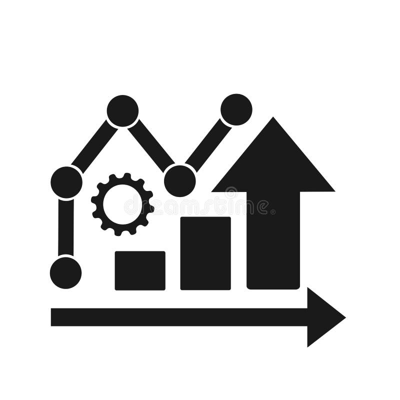 Vector Illustration of the Web Icon of the Growth Chart. Development ...