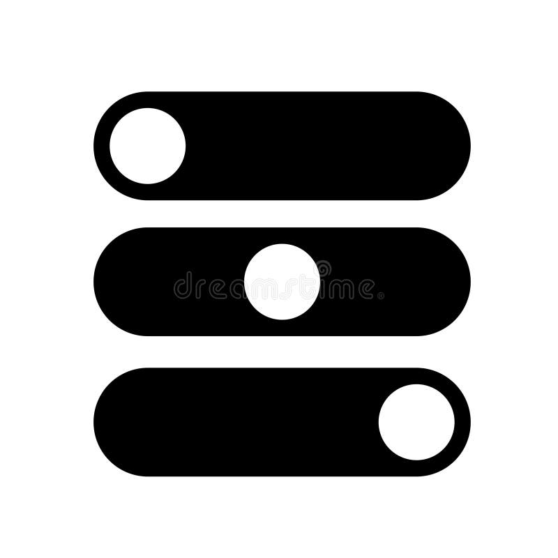 Vector Illustration, Web Icon. Slider Switch. Isolated. Stock Vector ...