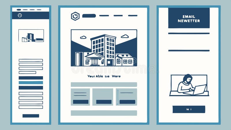 Website Design Mockup, Webpage Template Layout Vector Design Generative ...