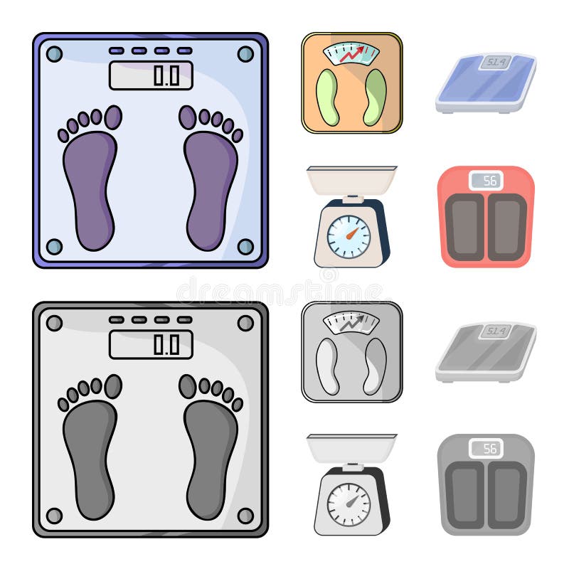 Vector Illustration of Weight and Lab Sign. Collection of Weight and ...