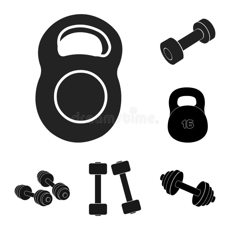 Vector Illustration of Weight and Lifting Logo. Set of Weight and ...