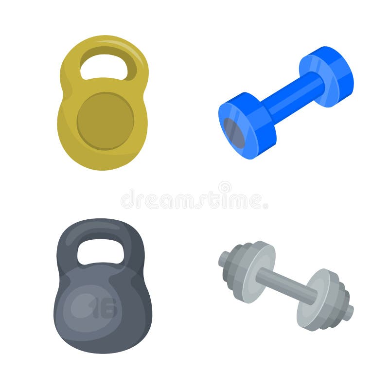 Vector Illustration of Weight and Lifting Symbol. Collection of Weight ...